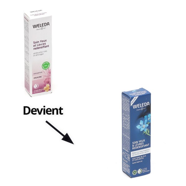 Weleda Soin yeux et lèvres redensifiant Gentiane bleue et Edelweiss bio - Anti âge
