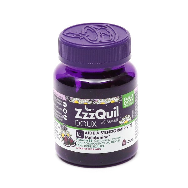 ZzzQuil Gummies Sommeil doux - Mélatonine et plantes - Dès 4 ans