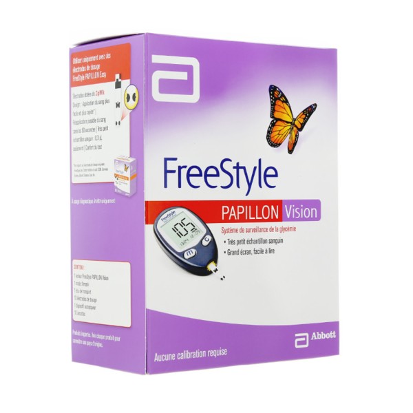 FreeStyle Papillon Vision set autosurveillance - lecteur de glycémie