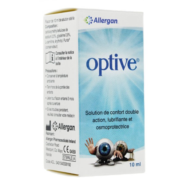 Optive solution de confort 10ml - Yeux secs - Secheresse oculaire