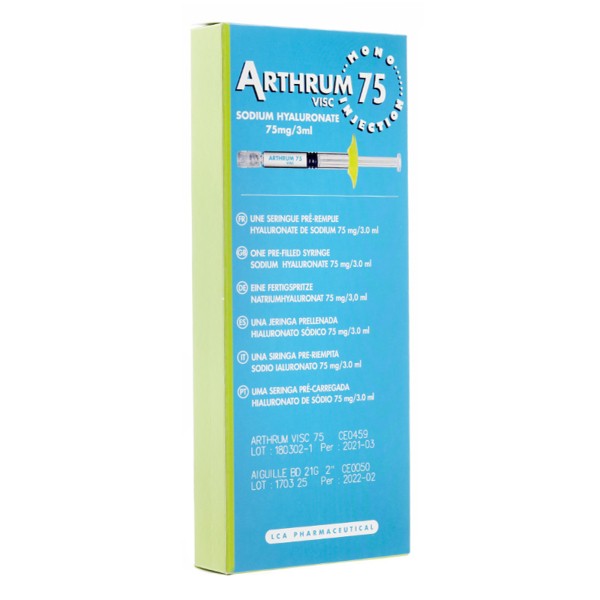 Arthrum 75mg/3ml solution acide hyaluronique - Arthrose du genou