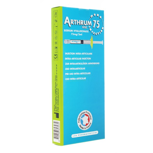 Arthrum 75mg/3ml solution acide hyaluronique - Arthrose du genou