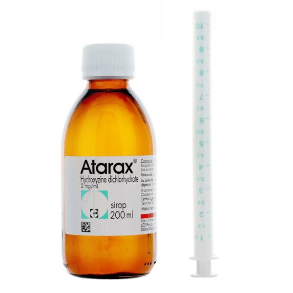 Atarax 2mg/ml sirop 200ml - Médicament anxiolytique et contre l'insomnie