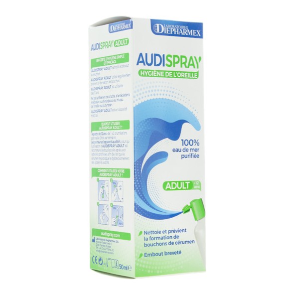 Audispray spray auriculaire adulte 50ml - Nettoyage oreille - Cérumen