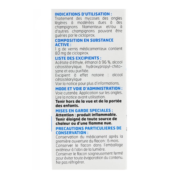 Onytec 80 mg/g vernis antifongique 6,6 ml - Mycoses des ongles