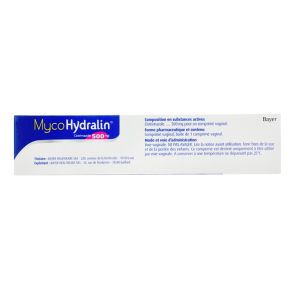 MycoHydralin 500 mg 1 comprimé vaginal - Médicament mycose vaginale