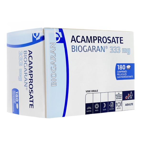 Acamprosate 333 mg Biogaran - Traitement de la dépendance alcoolique