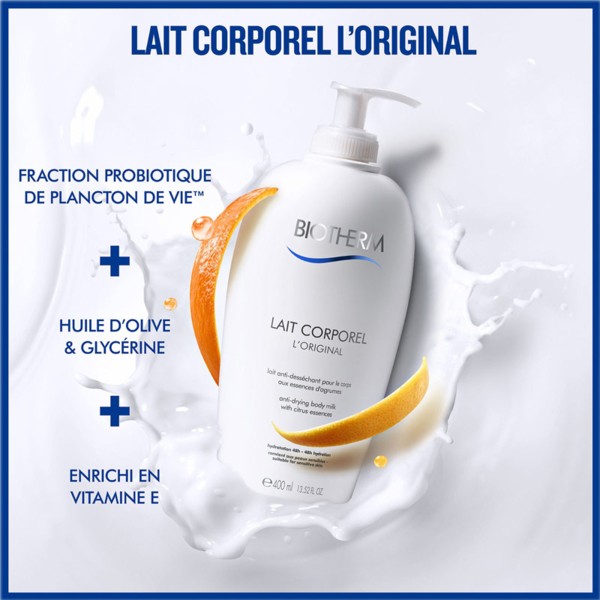 Biotherm lait anti-dessèchement corporel 400 ml - L'original