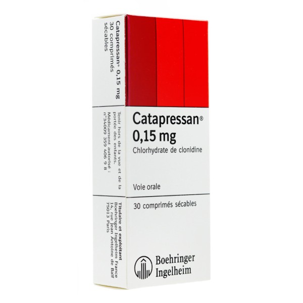 Catapressan 0,15mg 30 comprimés - Traitement hypertension artérielle