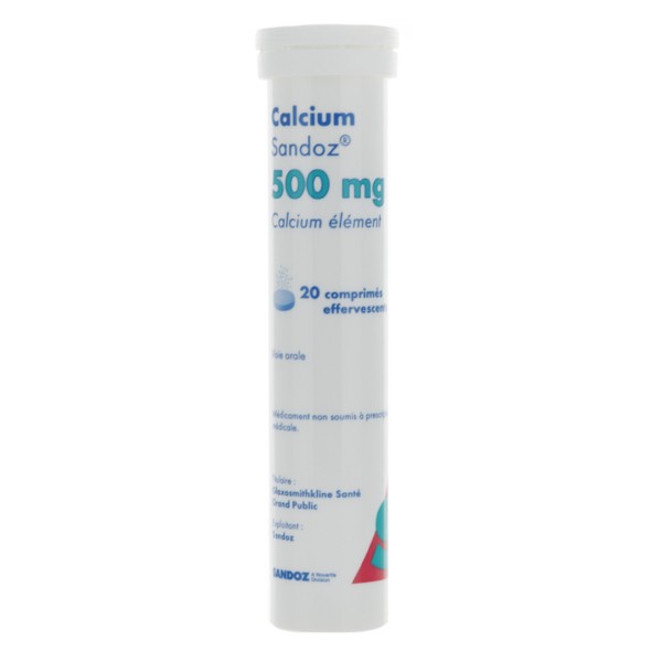 Calcium Sandoz 500 mg comprimés effervescents - Ostéoporose
