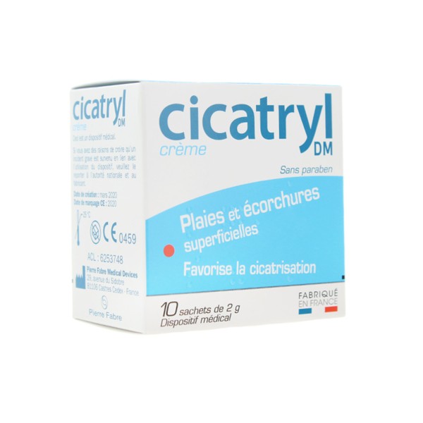Cicatryl crème 10 sachets - Cicatrisation des plaies et écorchures