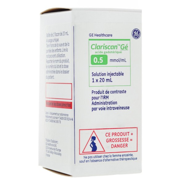 Clariscan 0,5 mmol/ml flacon - Produit de contraste - IRM