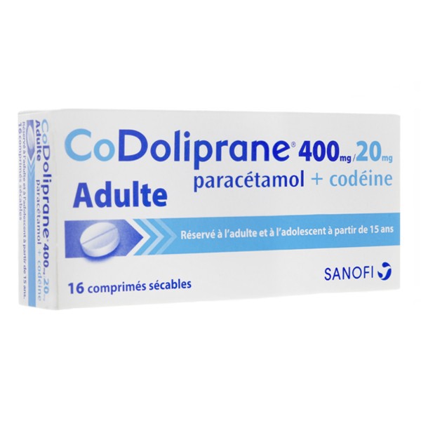CoDoliprane 400mg/20mg comprimés - paracétamol, Codeine