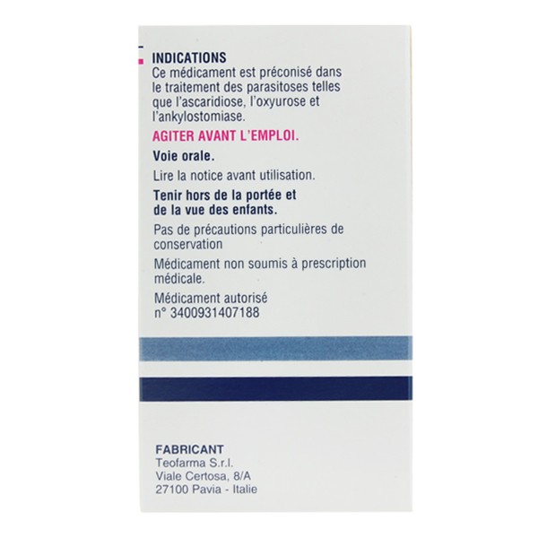 Combantrin sirop flacon - Vermifuge adulte et enfant - Oxyures