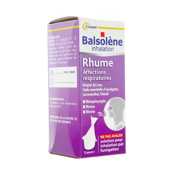 Balsolène inhalation Rhume - Fumigation Nez bouché, sinusite, rhino