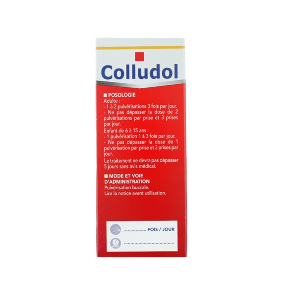 Colludol spray pour mal de gorge - pulvérisation buccale 30 ml