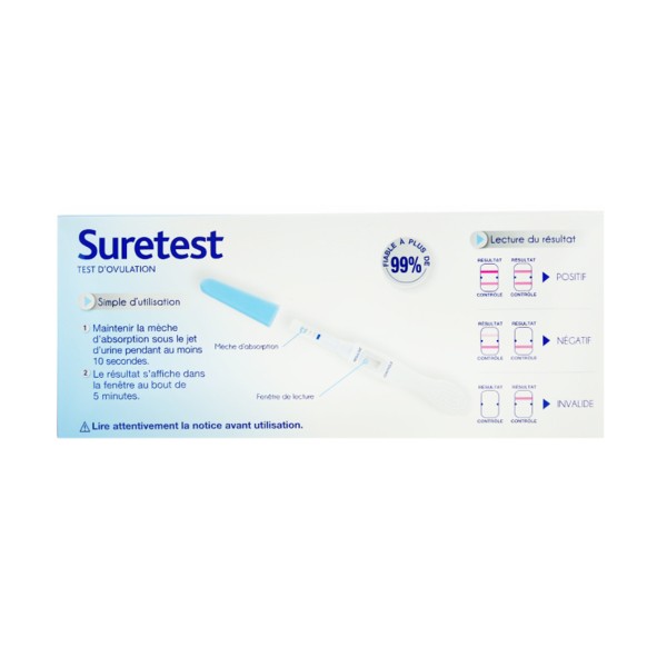 Suretest test d'ovulation x10 - Identifier la période de fertilité