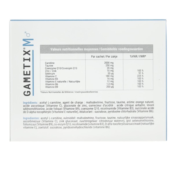 Gametix M 30 sachets - Complément alimentaire fertilité masculine