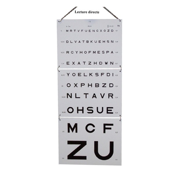 Echelle de Monoyer Comed – Test d'acuité visuelle - Ophtalmologie