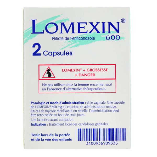 Lomexin 600 mg capsule vaginale - Mycose vulvaire - Ovule antifongique