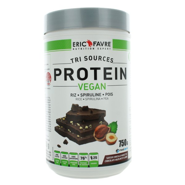 Eric Favre Protein Vegan tri sources Chocolat-noisettes -Protéines
