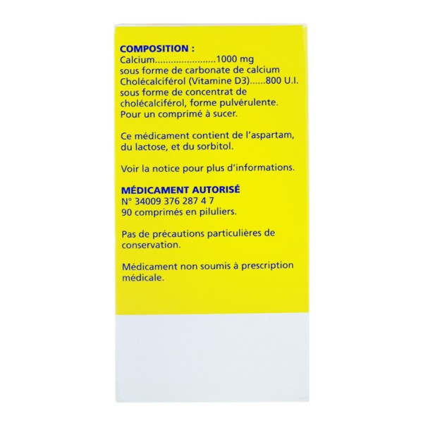 Fixical 1000 Vitamine D3 comprimés à sucer - Carence en calcium