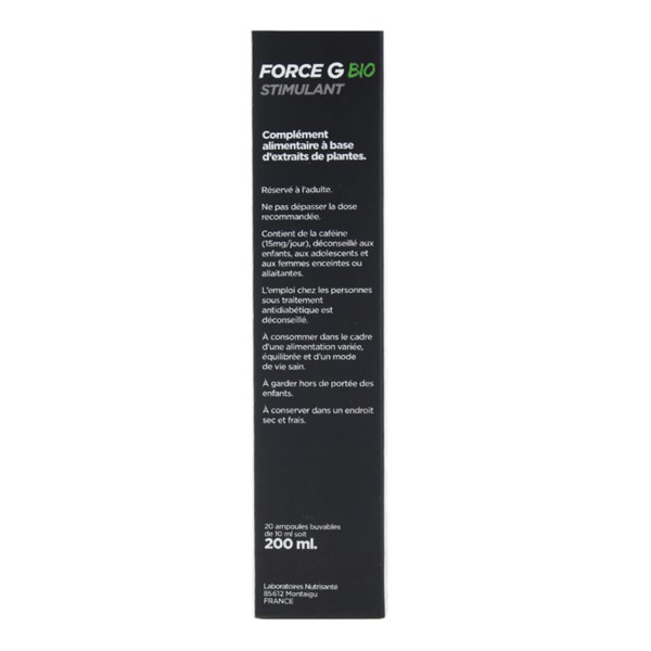 Force G Bio stimulant performances physiques ampoules Vitavea - Fatigue