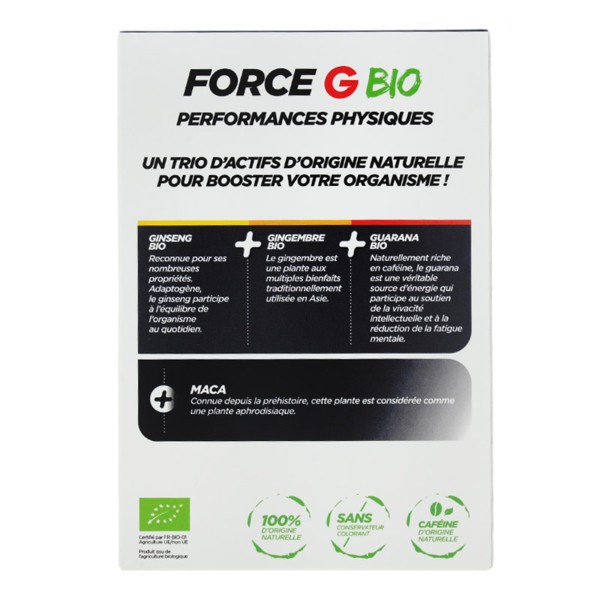 Force G Bio stimulant performances physiques ampoules Vitavea - Fatigue