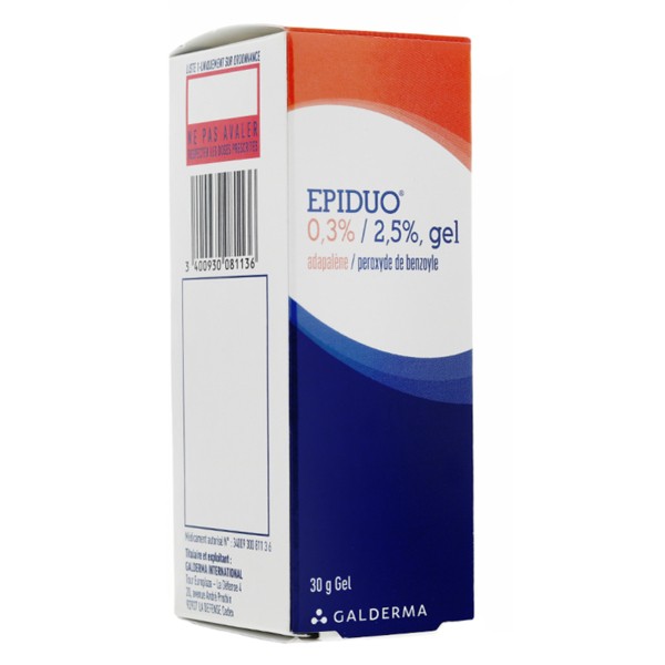 Epiduo 0,3% gel 30g - Traitement anti acné - Médicament sur ordonnance