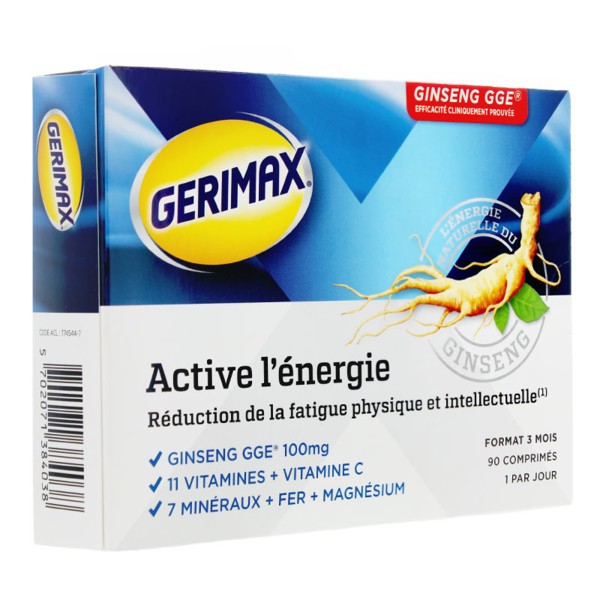 Gerimax Active énergie - Vitamines et ginseng - Lutter contre la fatigue
