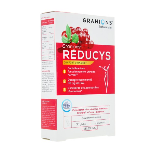 Granions Reducys gélules - Confort urinaire - Cranberry, bruyère
