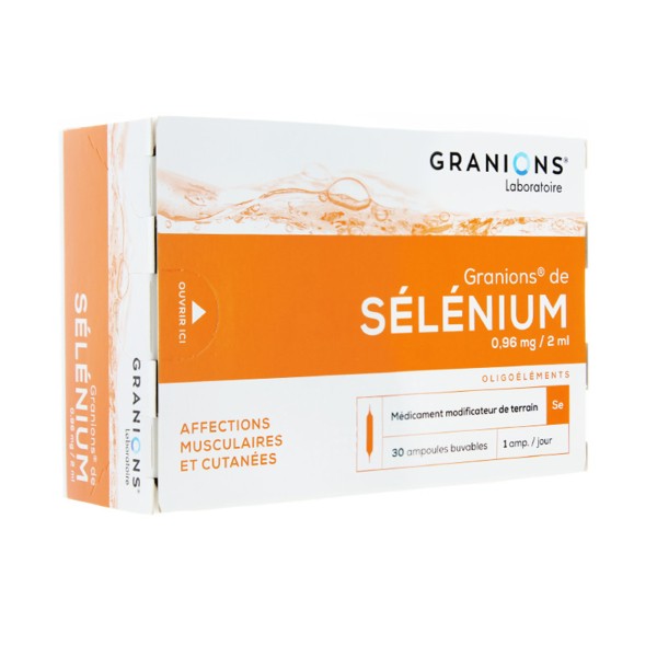 Granions sélénium ampoules buvables - Oligo élément - Anti oxydant
