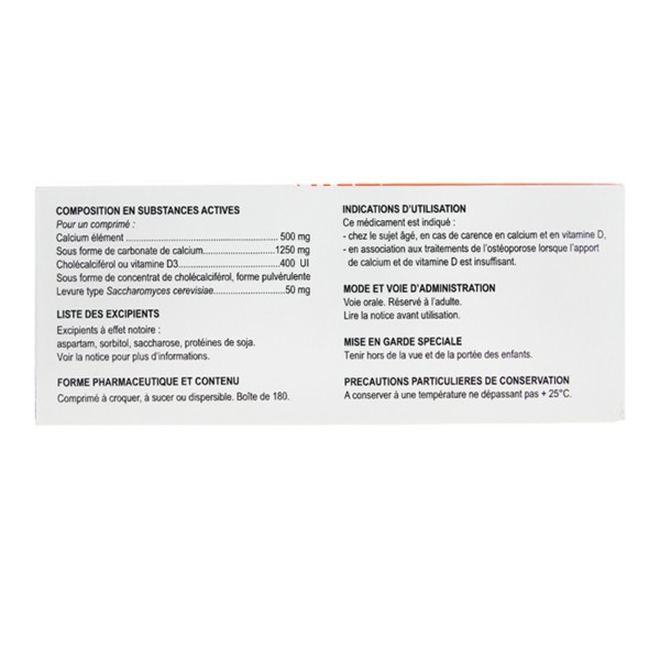 Calciforte vitamine D3 en comprimés - Carence en calcium et vit D