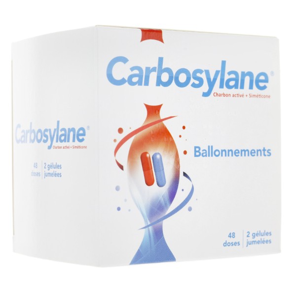 Carbosylane 96 gélules 48 doses - Médicament anti ballonnement