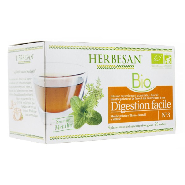 Herbesan Bio Infusion digestion facile n°3 20 sachets
