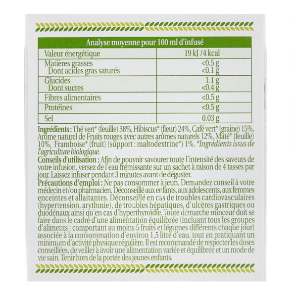 Herbesan infusion bio n°15 20 sachets - Perte de poids