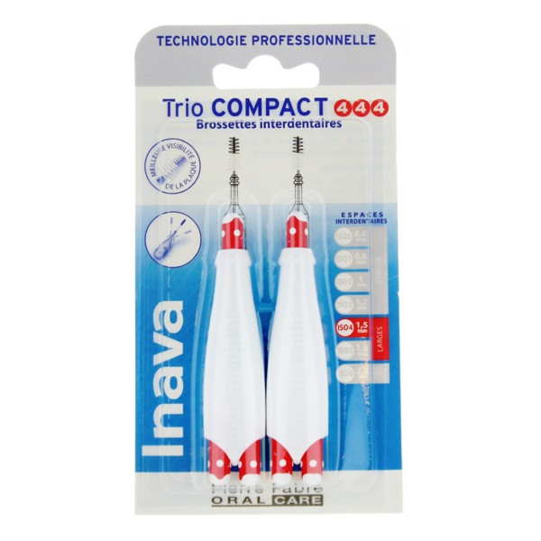 Inava Trio Compact : 6 brossettes interdentaires - Plaque dentaire