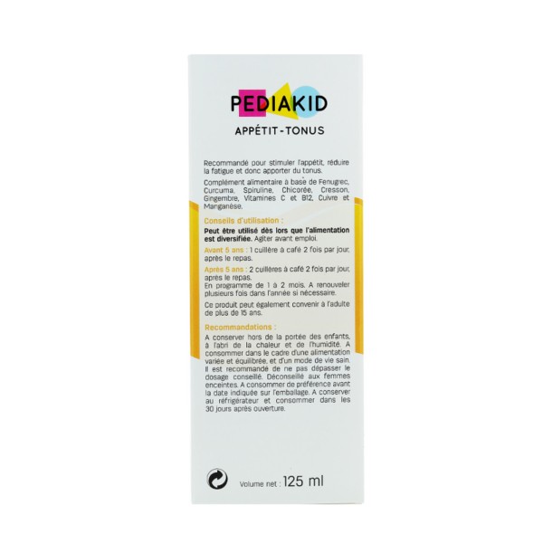 Pediakid appétit tonus sirop 125 ml - Phytothérapie