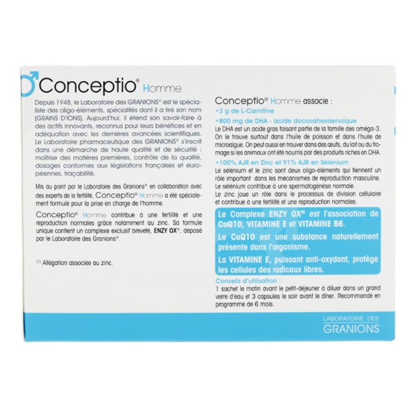 Conceptio Homme - Complément alimentaire - Améliore la fertilité