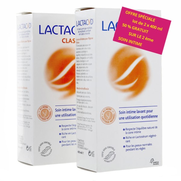 Lactacyd soin lavant d'hygiène intime - Flore vaginale - Lactosérum