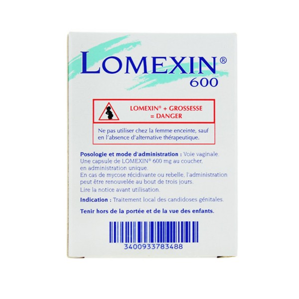 Lomexin 600 mg capsule vaginale - Mycose vulvaire - Ovule antifongique