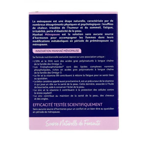 Manhaé capsules Vitavea - Bouffées de chaleur lors de la ménopause