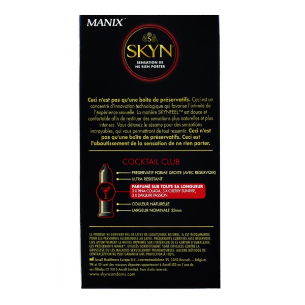 Préservatif Manix Skyn Cocktail Club x9 - Sexualité - Contraception ...