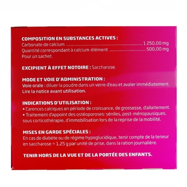 Calcidose 500 mg poudre , 60 sachets - carence en calcium