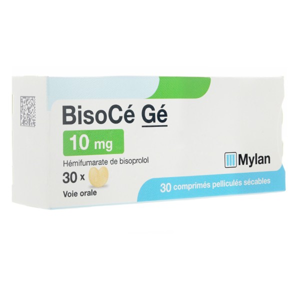 BisoCé Gé 10mg Mylan comprimé - Traitement de l'insuffisance cardiaque
