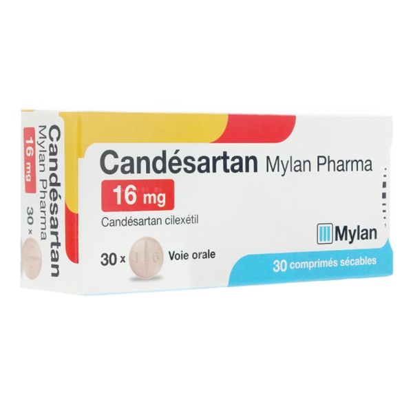 Candesartan 16mg Mylan comprimé - Traitement de l'hypertension artérielle