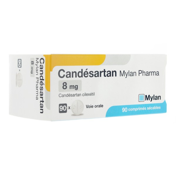 Candésartan 8mg Mylan comprimé - Traitement de l'hypertension artérielle