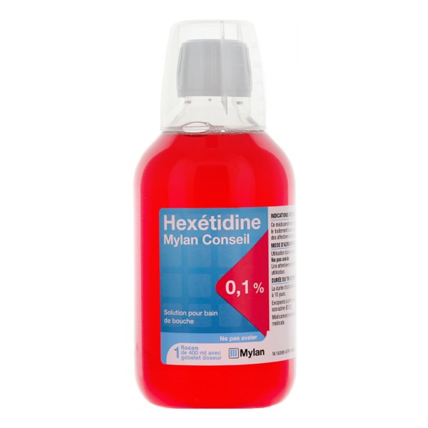 Hexetidine 0,1 % Viatris bain de bouche antiseptique - Plaies buccales