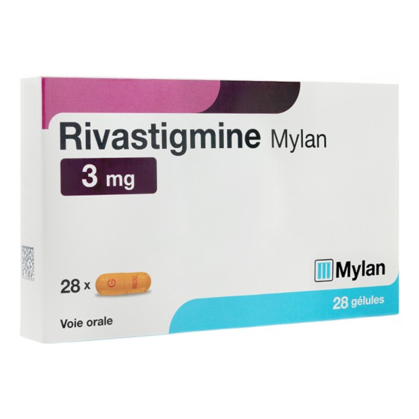 Rivastigmine 3mg Mylan 28 gélules - Générique Traitement Alzheimer