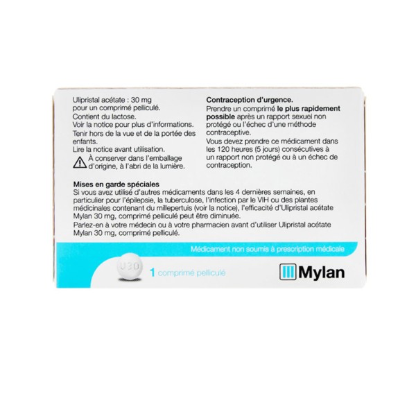 Viatris ulipristal acétate 30 mg comprimé - Contraception d'urgence